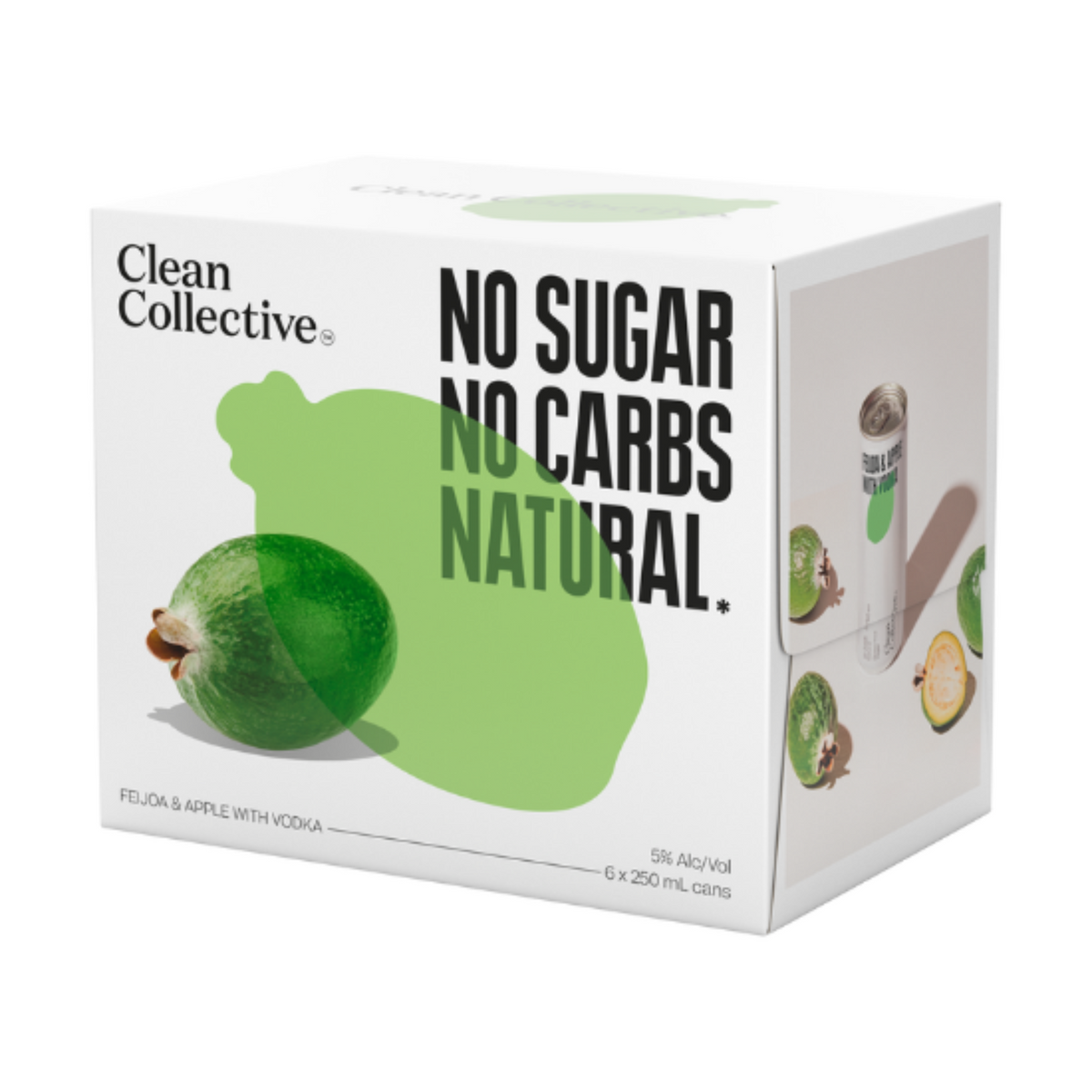 Clean Collective Feijoa & Apple with Vodka RTD 6 x 250ml Cans – Mount ...